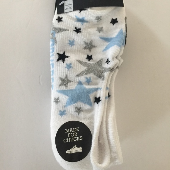 Converse | Accessories | Converse 3pack Fashion Socks Fit Sizes 4 ...
